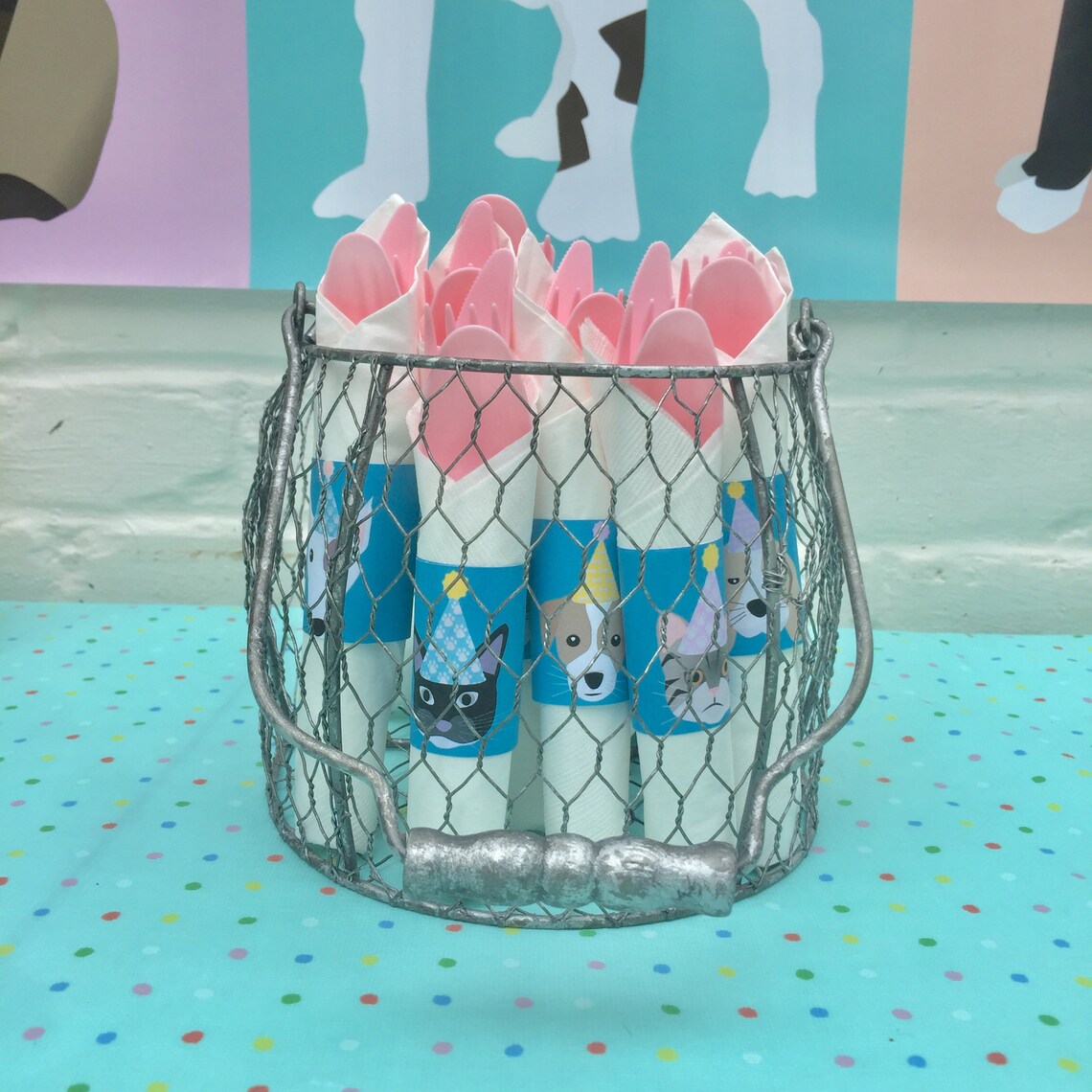 Pet Party Theme Cake Table Backdrop Printable Kids Birthday Banner ...