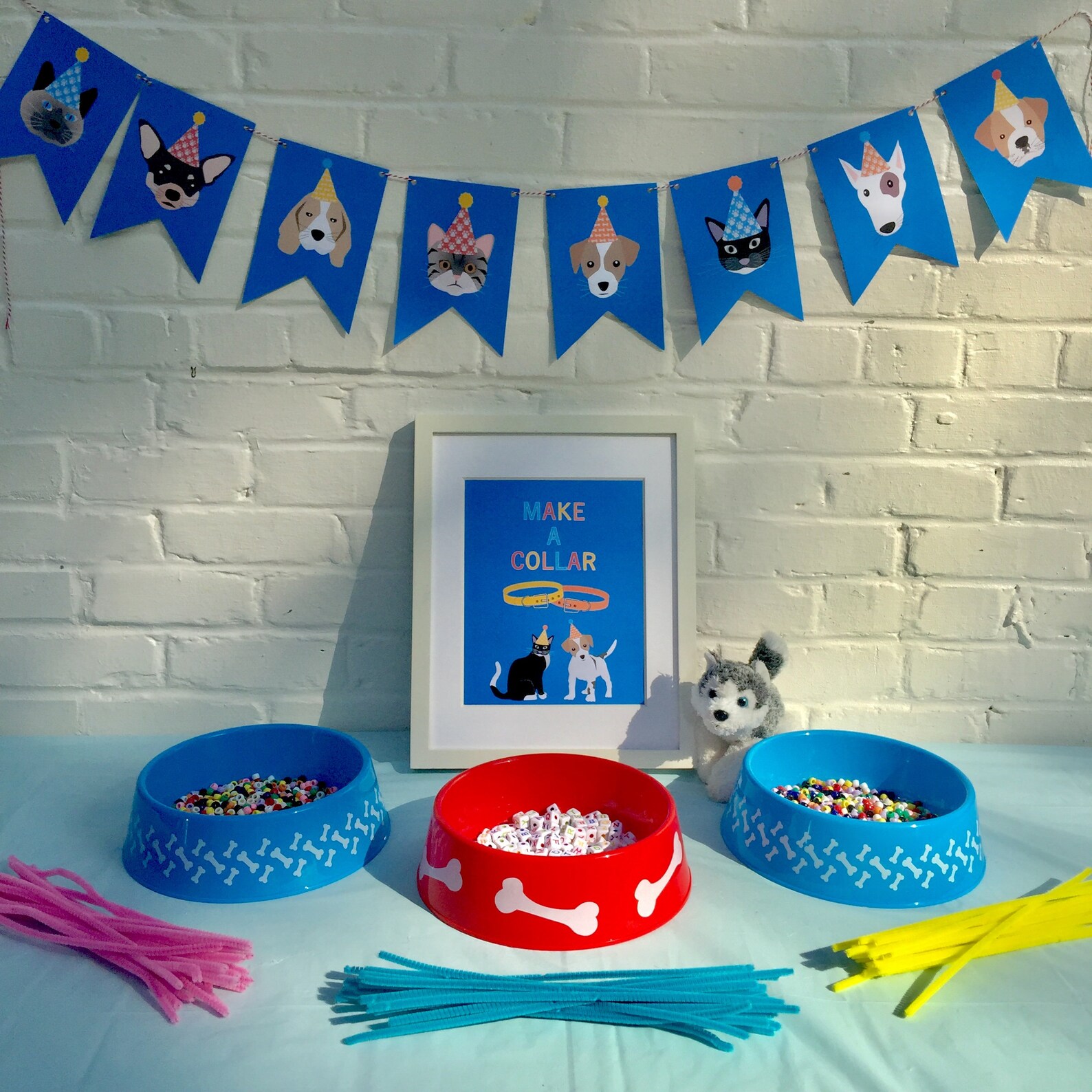 Pet Party Theme Cake Table Backdrop Printable Kids Birthday - Etsy