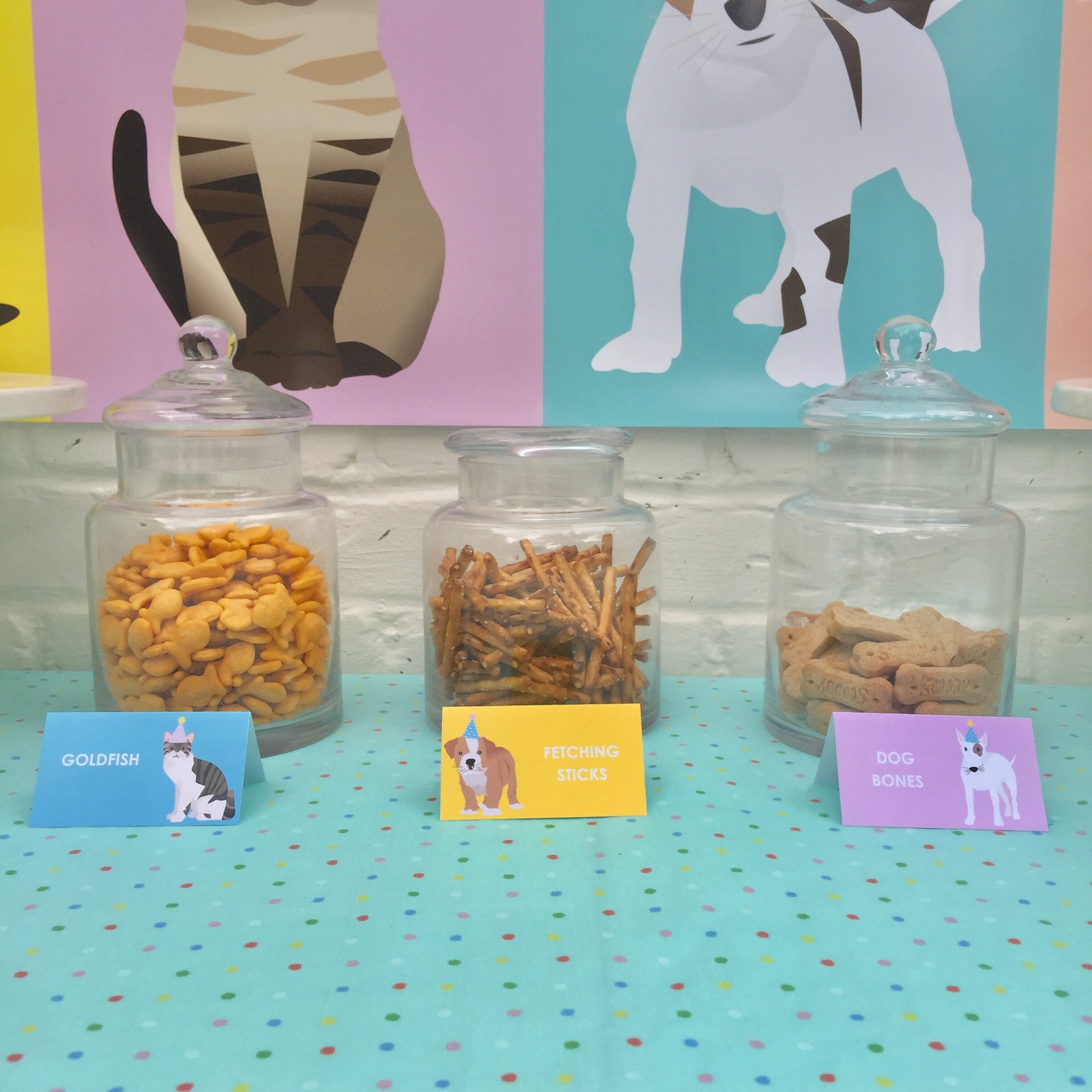 Pet Party Theme Cake Table Backdrop Printable Kids Birthday Banner ...