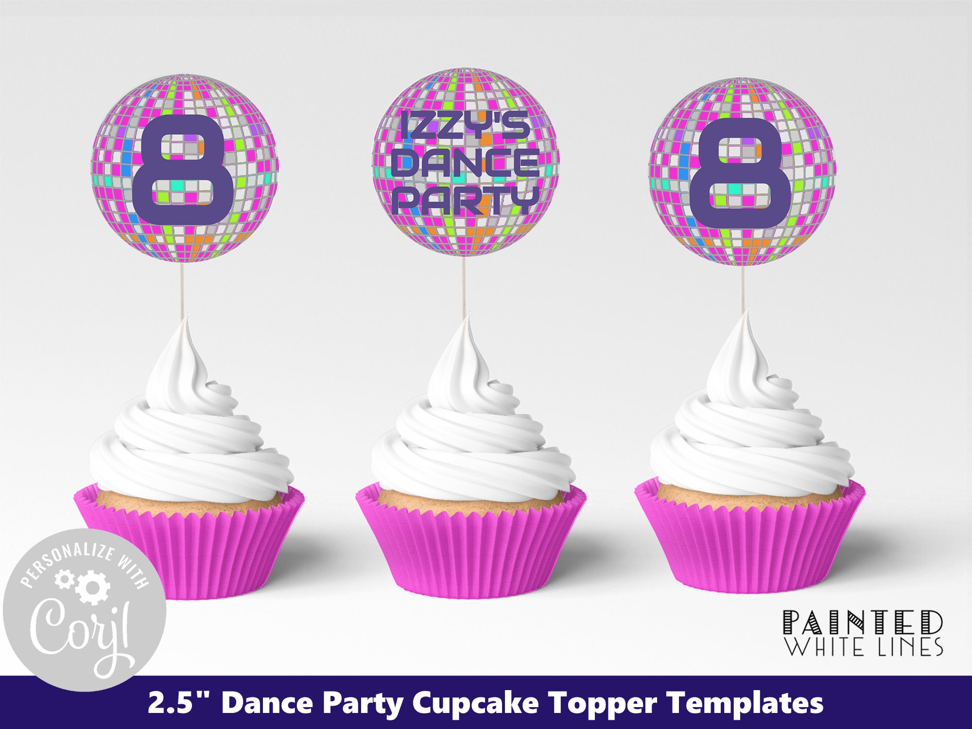 Cupcake Topper Template Printable
