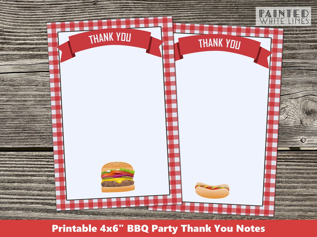 Printable BBQ Party Thank You Cards Summer BBQ Babyq I Do Bbq Party ...