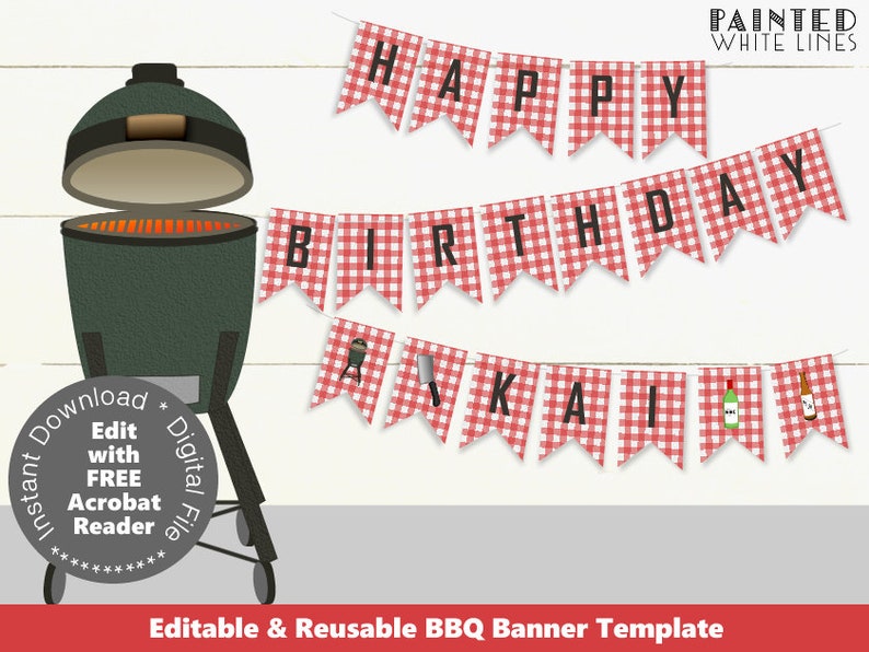 Printable Backyard BBQ Banner BBQ Banner Summer BBQ Bbq Party | Etsy