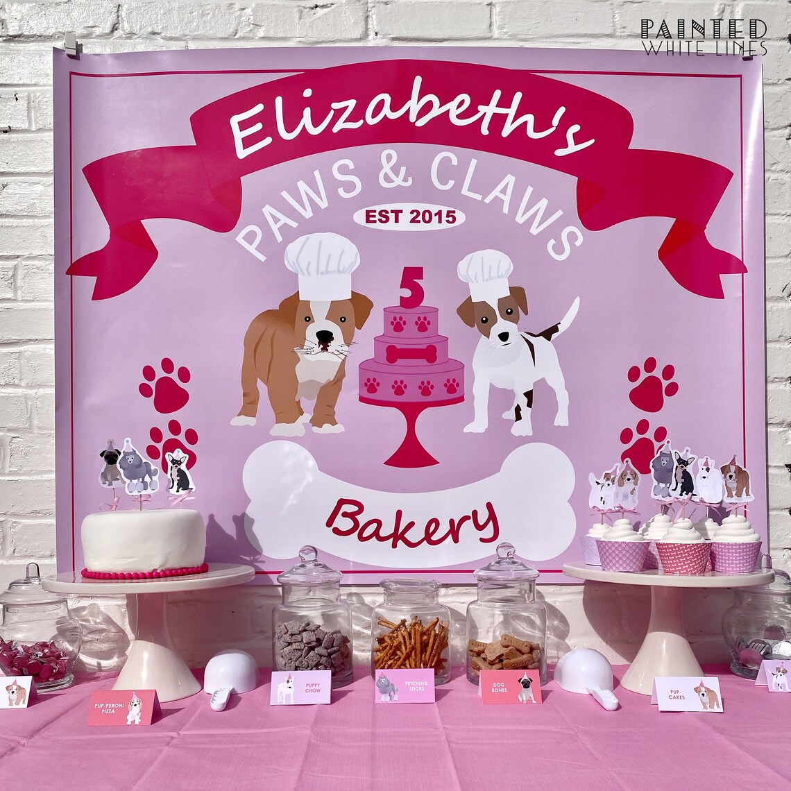 Puppy Party Hot Dog Bar Sign Hotdog Printable Dog Theme Party | Etsy