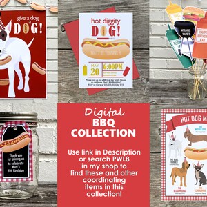 Editable Hot Dog Bar Sign Template Backyard BBQ Party Printable Decor ...