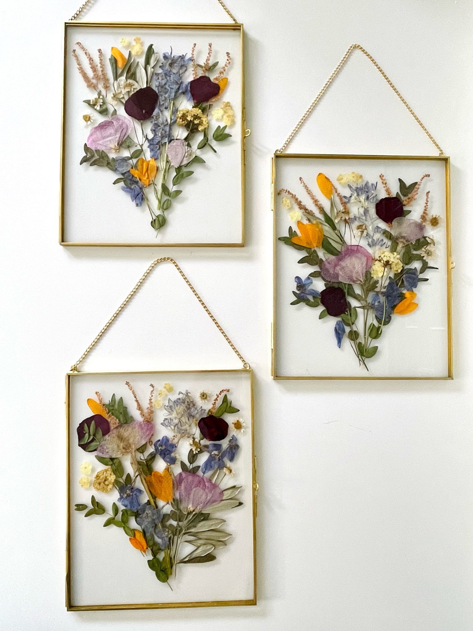 Bespoke Pressed Flower Frame Using Your Flowers Wedding - Etsy