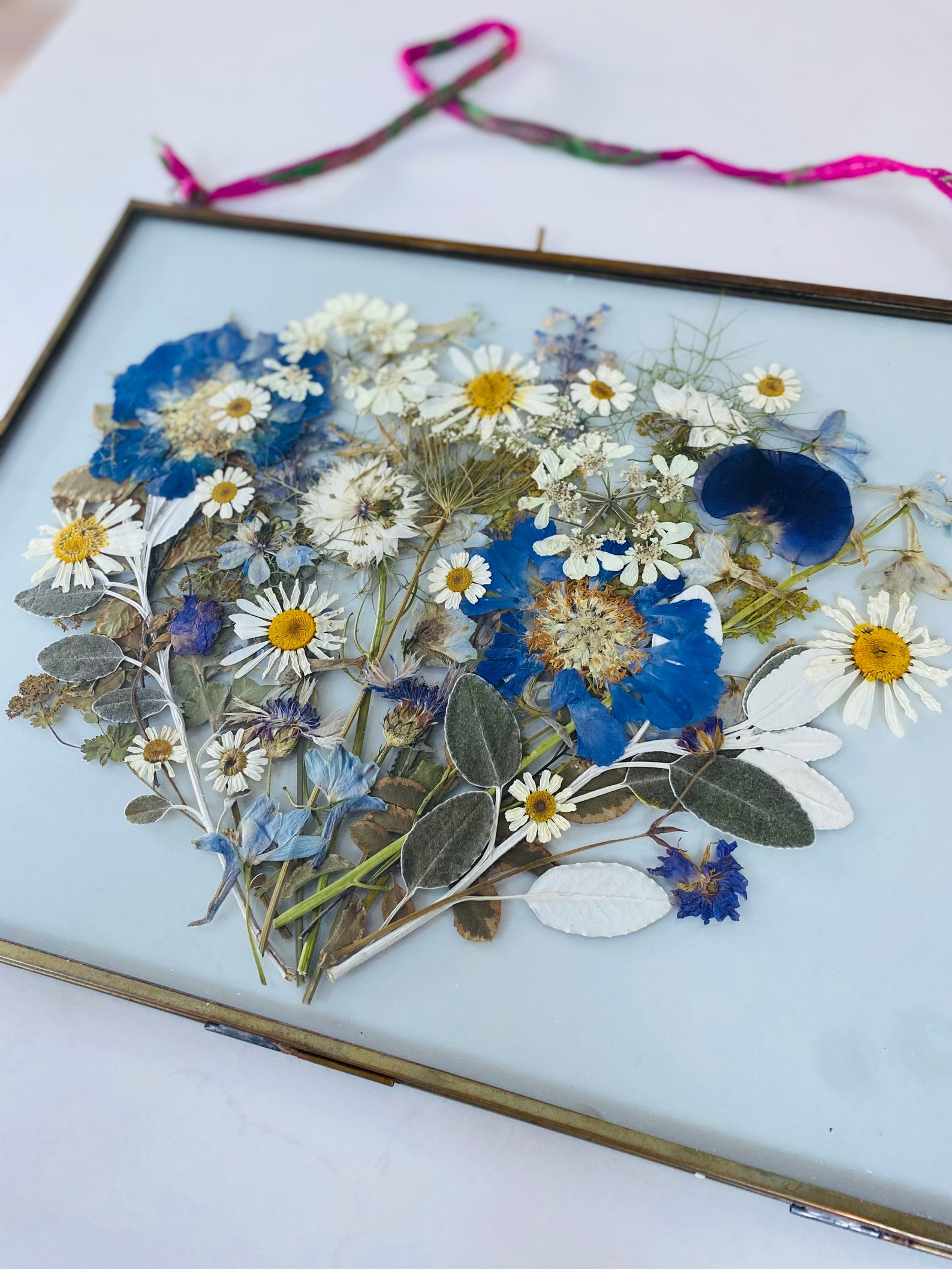 Bespoke Pressed Flower Frame Using Your Flowers Wedding - Etsy