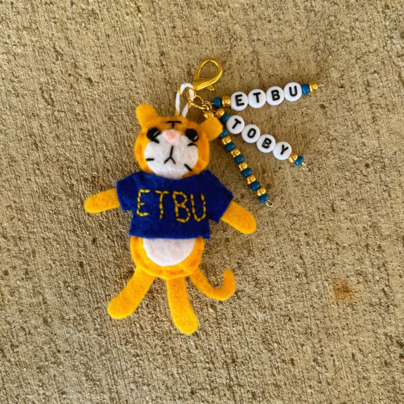 East Texas Baptist University Toby Mascot Felt Keychain - Etsy
