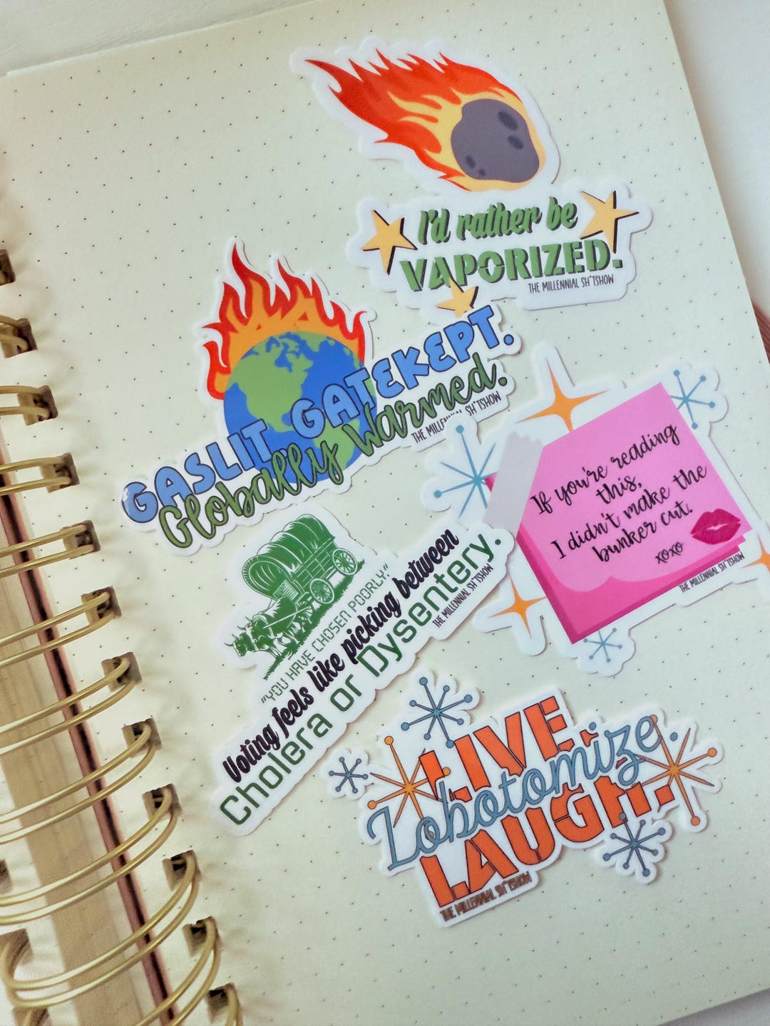 Doom Spiral Sticker Pack – Funny Millennial Apocalypse Vinyl Stickers ...