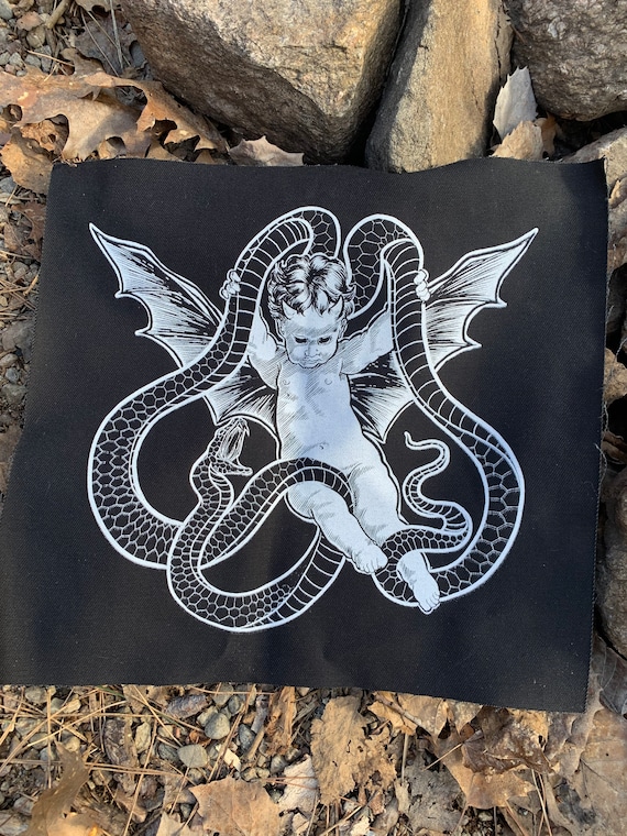 Evil cherub backpatch | Etsy