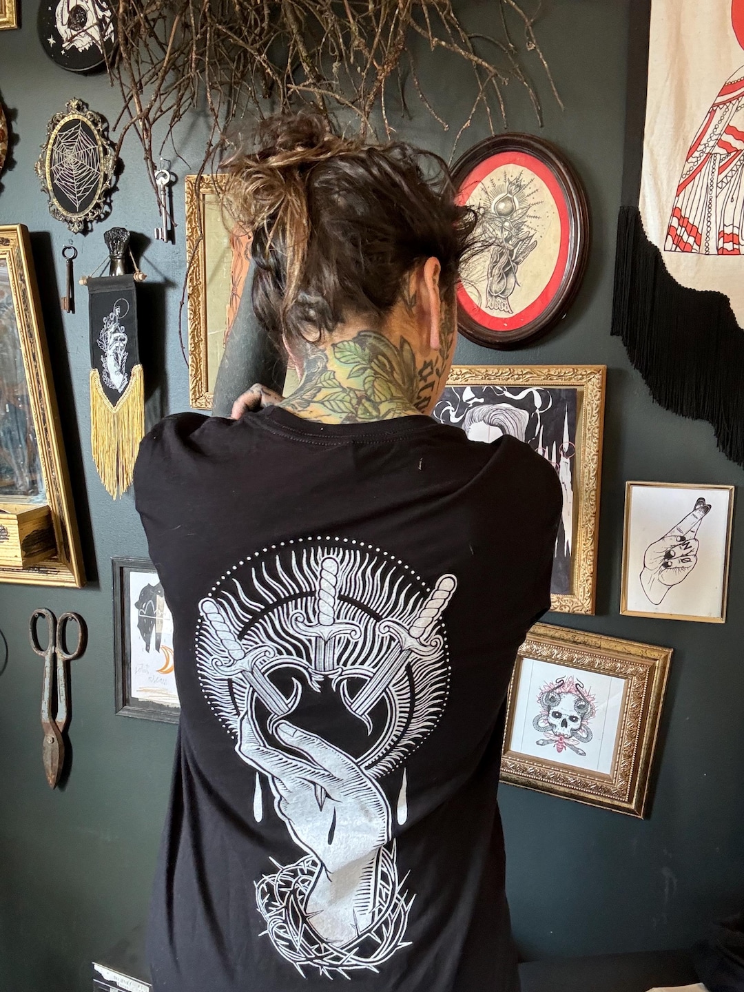 3 of Swords Tee - Etsy