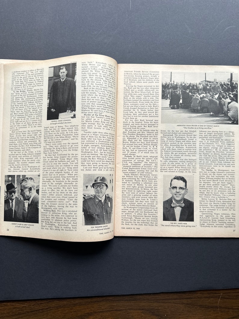 Time Magazine March 19 1965 Martin Luther King Rare Civil - Etsy