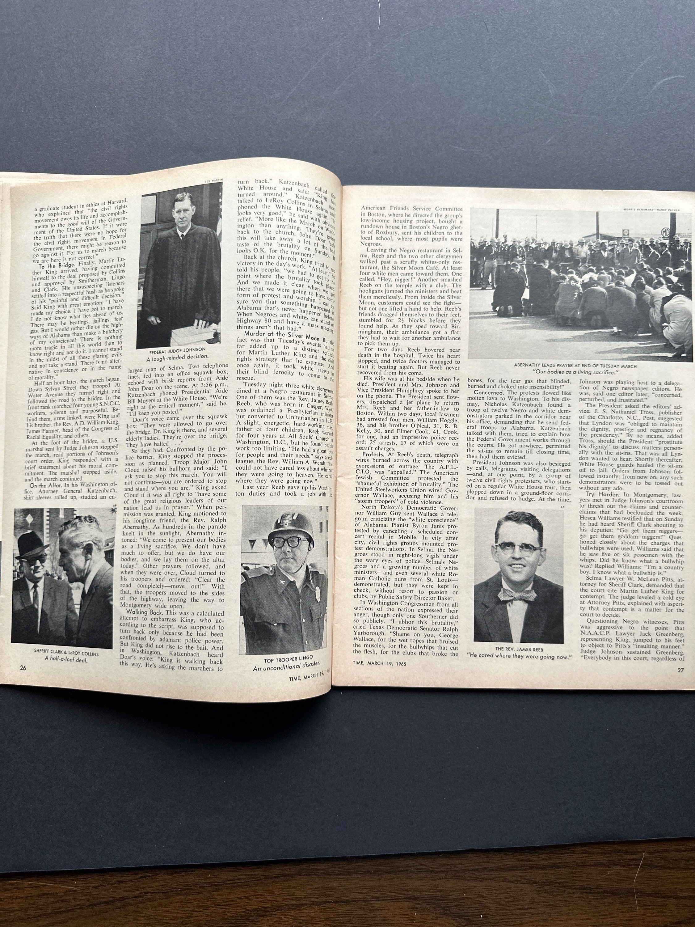 Time Magazine March 19 1965 Martin Luther King Rare Civil - Etsy