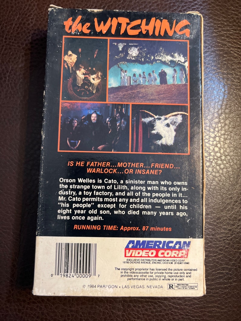 The Witching VHS, 1984, Orson Wells, 1972 Fil Necromancy, Original ...