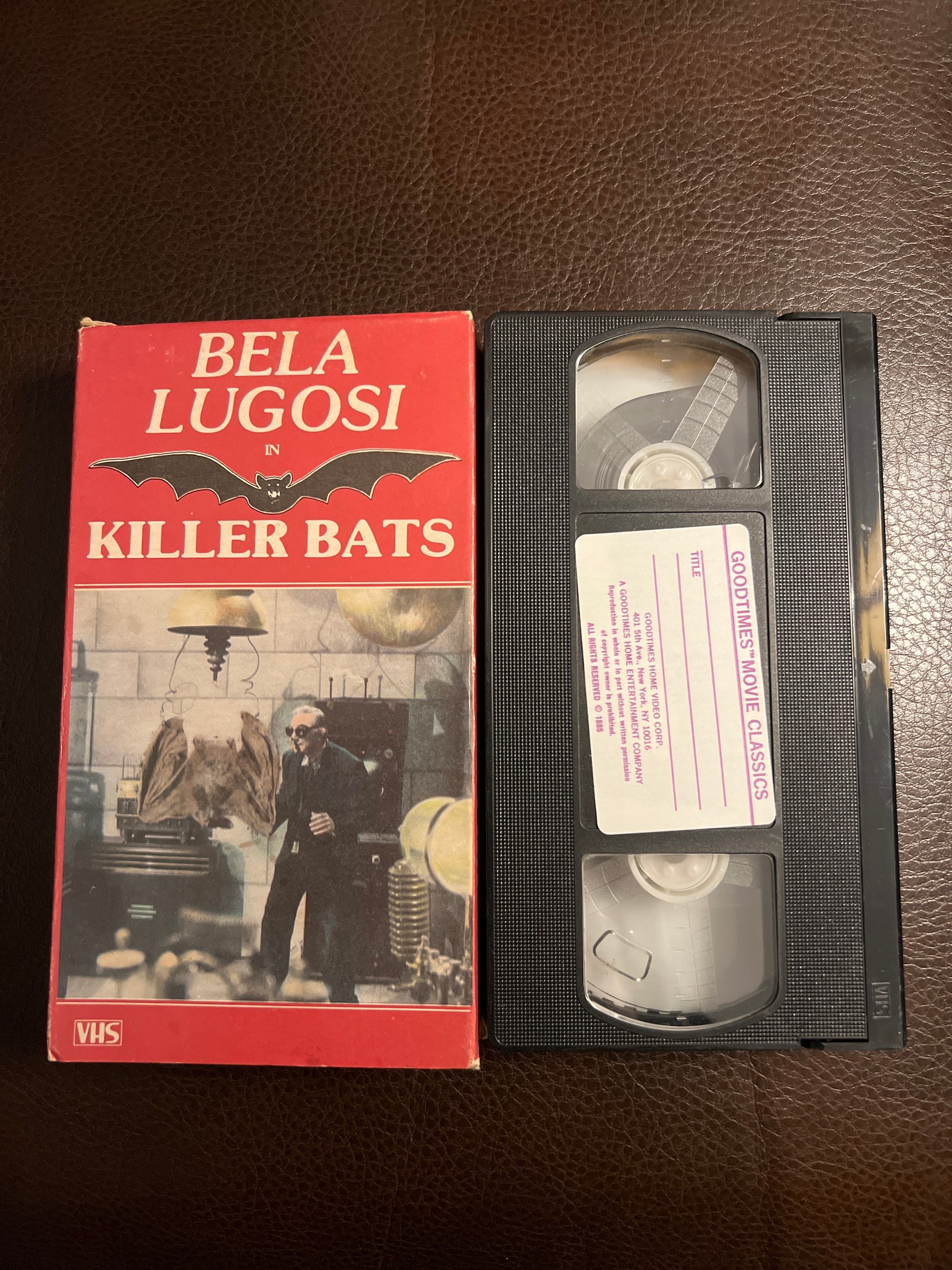 Bela Lugosi Killer Bats 1940 VHS 1985 Vintage Horror VHS - Etsy