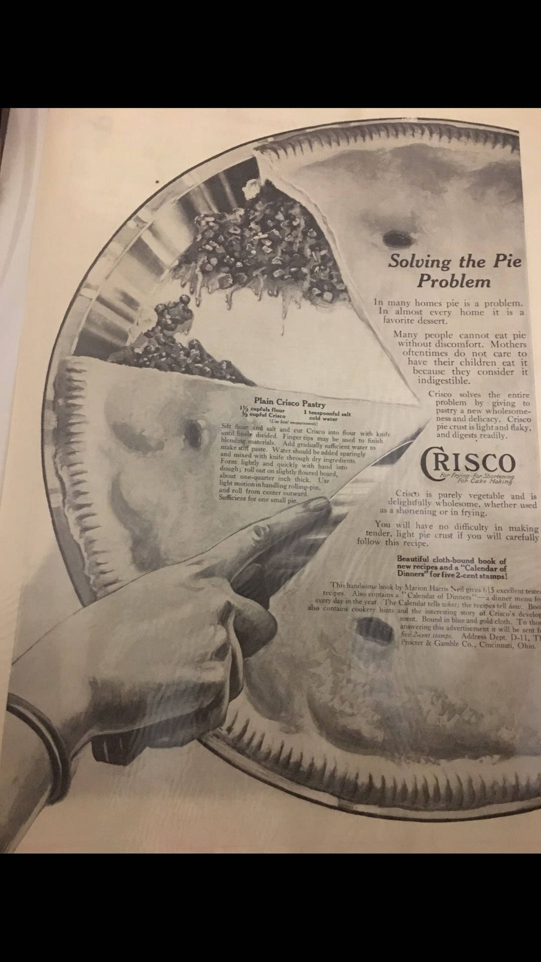 1914 Original Crisco Advertisement, Antique Advertisement, Vintage ...