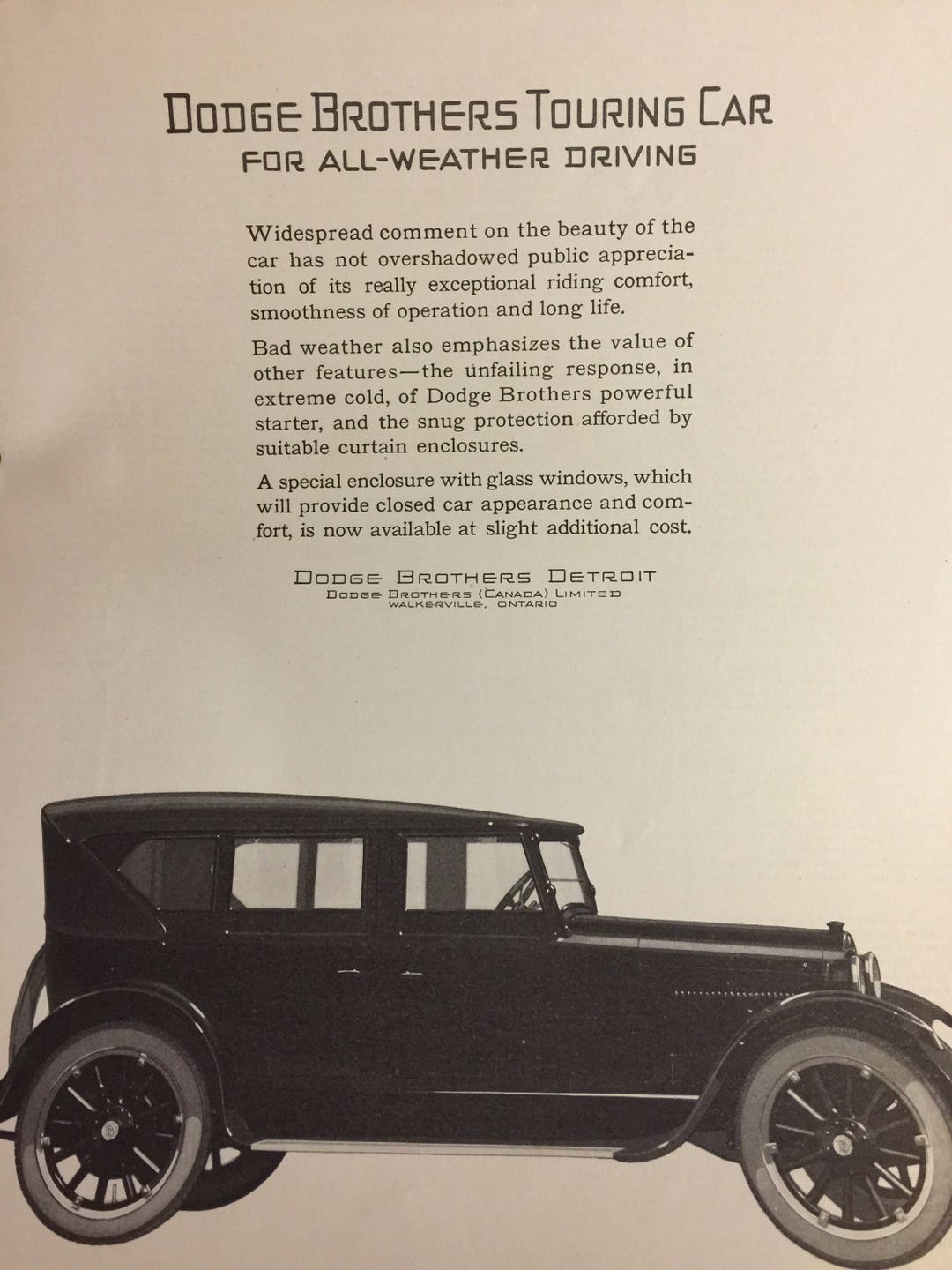 1920s Dodge Brothers Original Car Advertisement, Antique Car, Antique ...