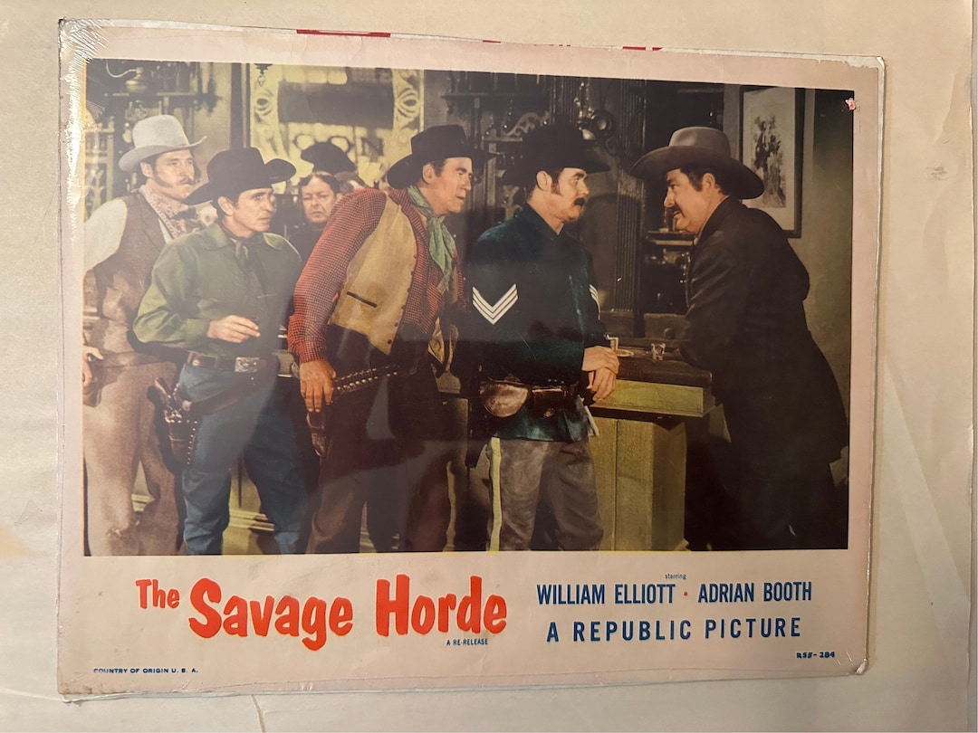 1950 Lobby Card, the Savage Horde, William Elliott, Adrian Booth - Etsy