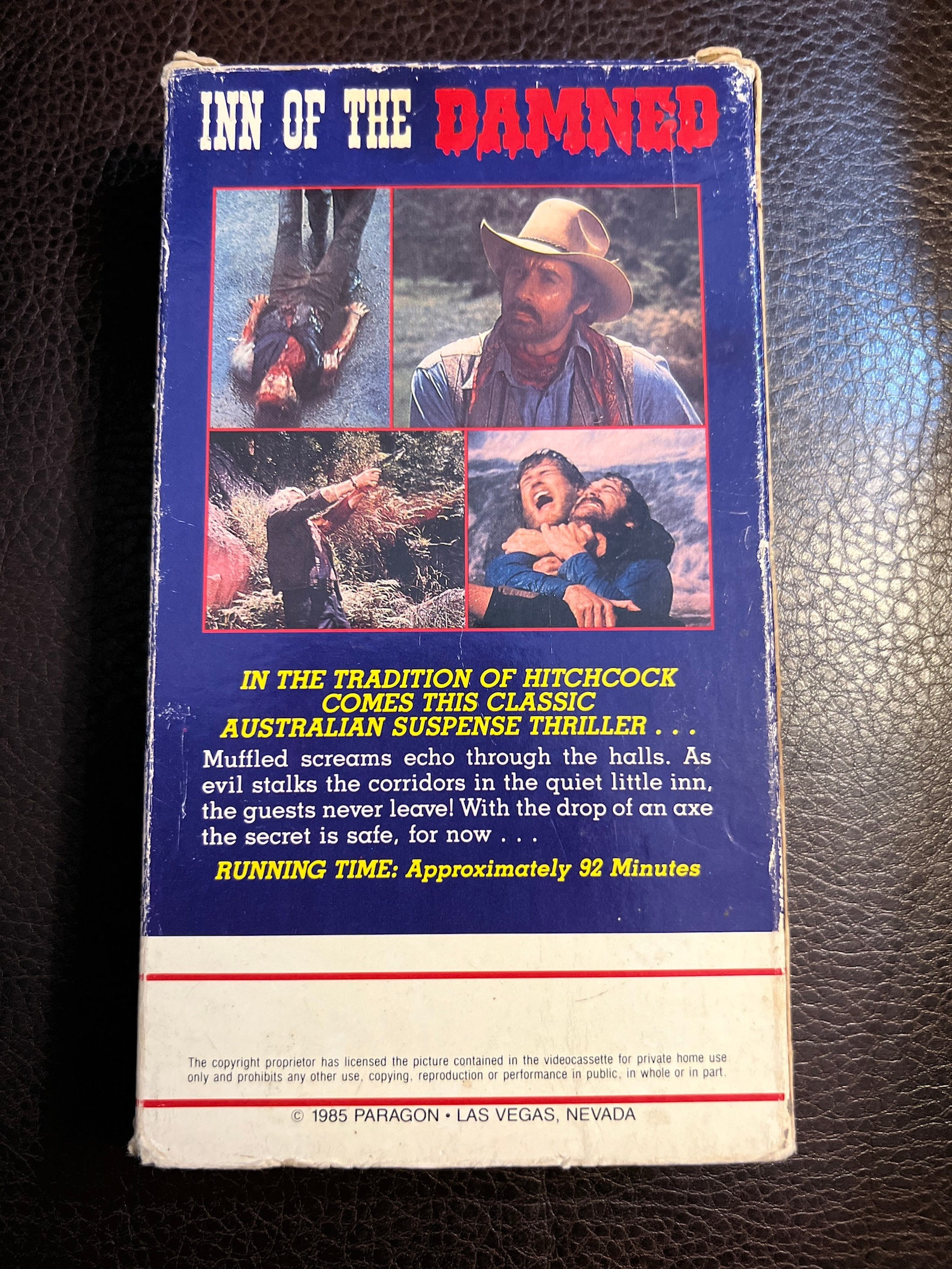 Inn of the Damned VHS, 1985 Paragon, Rare Vintage Horror VHS, “where ...