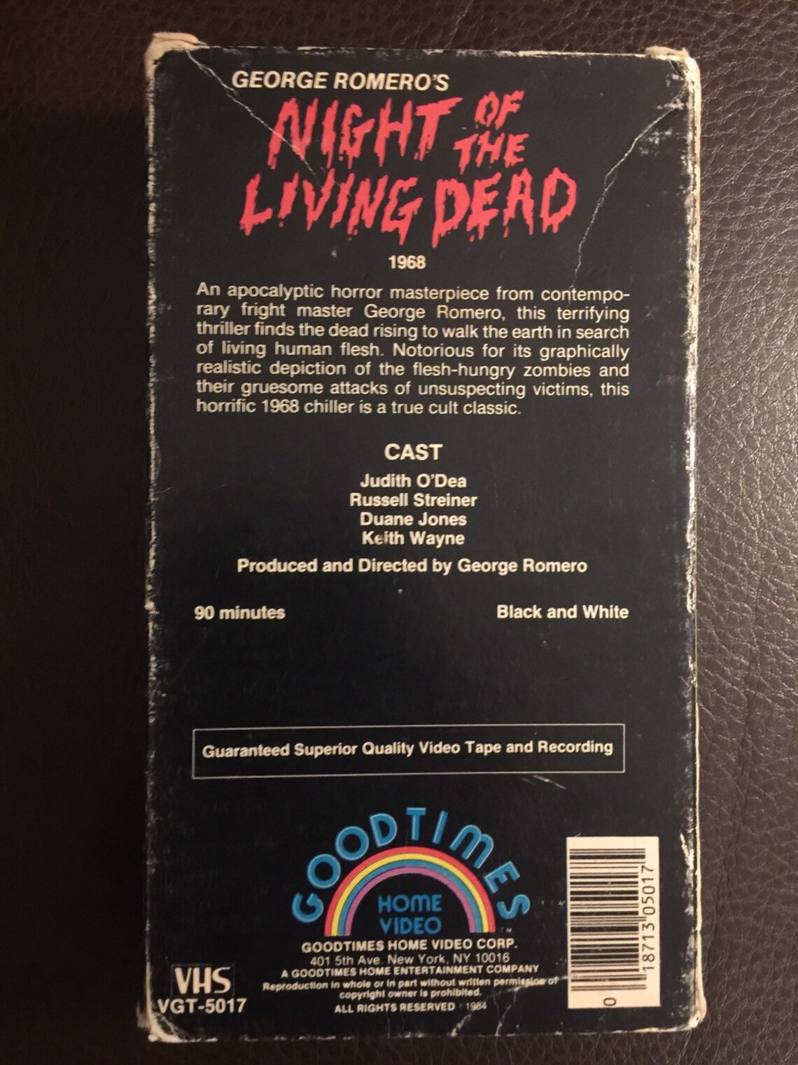 Night of the Living Dead 1968 VHS 1984 Goodtimes Home Video - Etsy UK