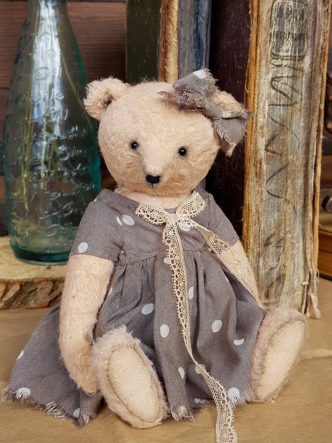 Betty Teddy Bear: Handmade Viscose Plush Heirloom Toy - Etsy