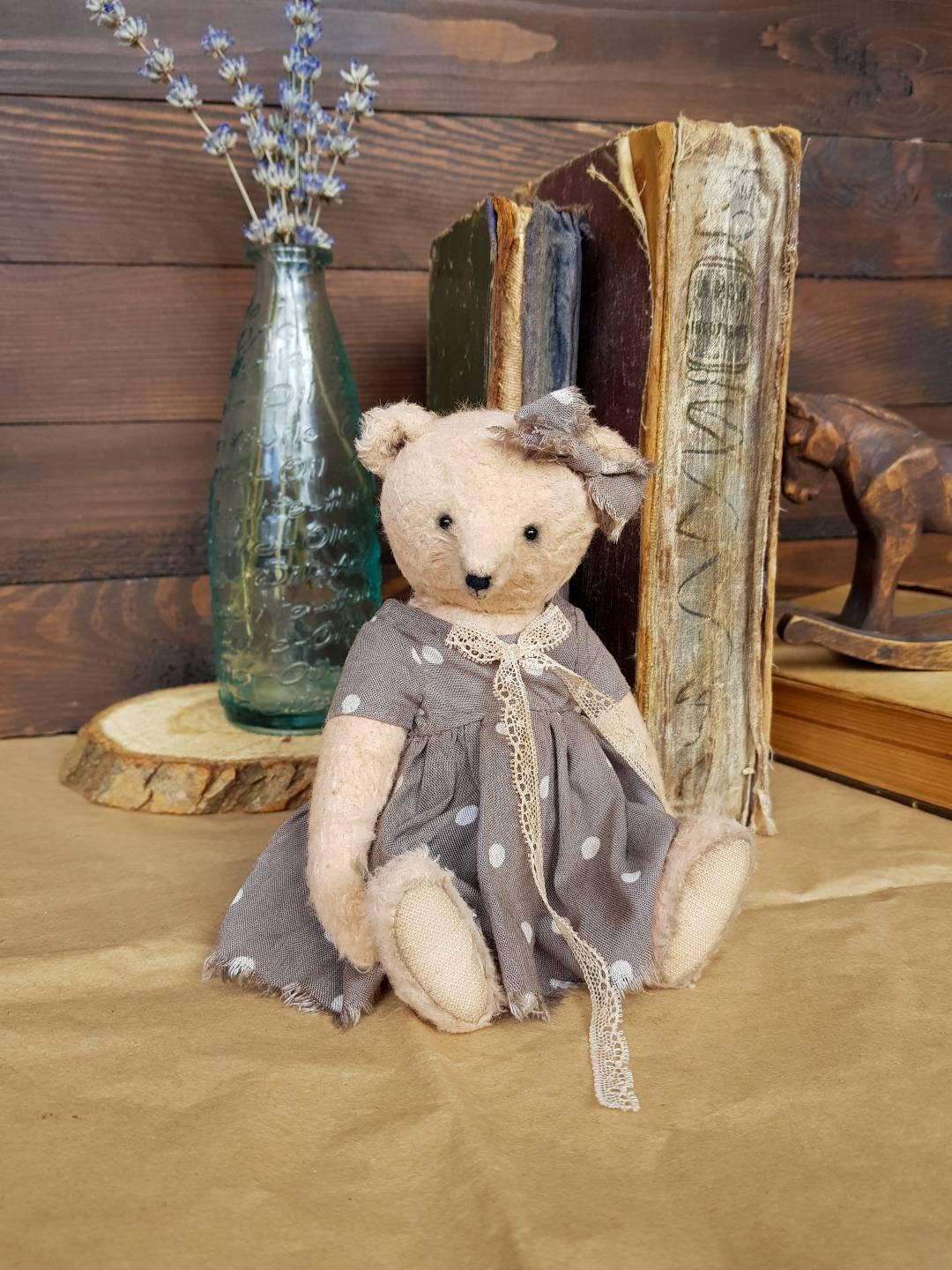 Betty Teddy Bear: Handmade Viscose Plush Heirloom Toy - Etsy