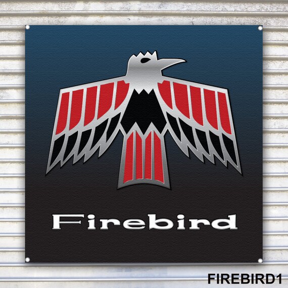 Firebird First Gen Illustrated Emblem Banner Sign Wall Art - Etsy