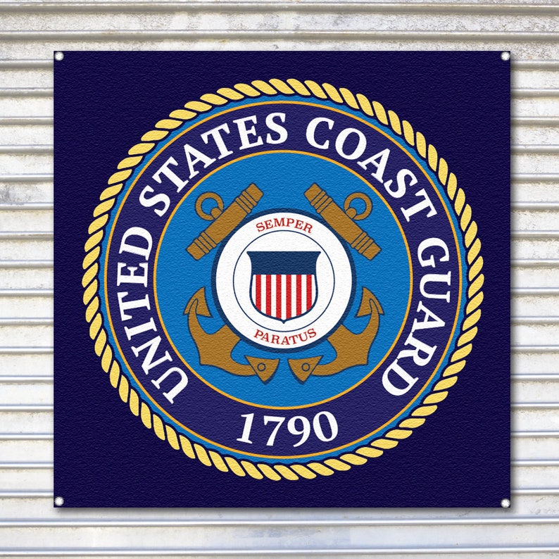 US Coast Guard Emblem Banner Sign - Etsy