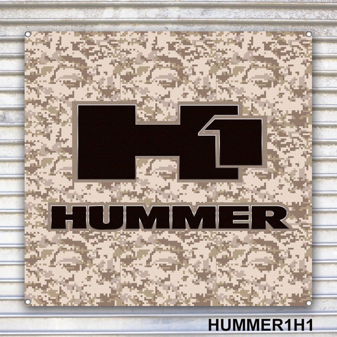 Hummer H1 Illustrated Emblem Banner Sign Wall Art - Etsy