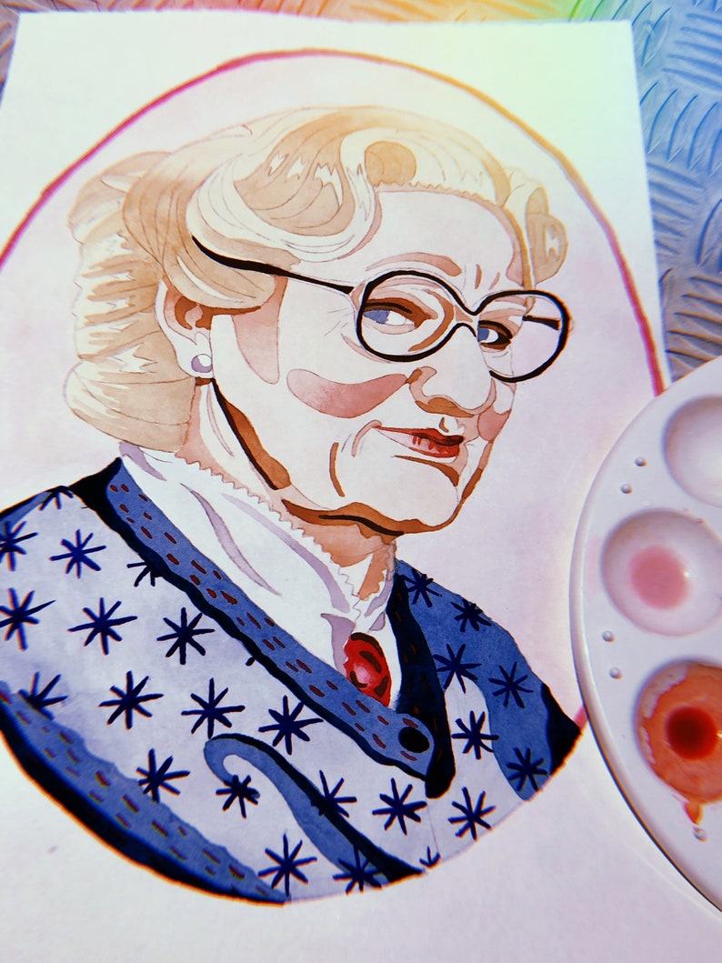 Mrs. Doubtfire Watercolour Print - Etsy