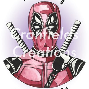Deadpool Handmade Card - Etsy