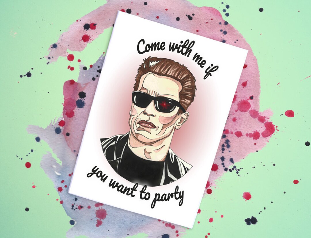 Terminator Handmade Card - Etsy