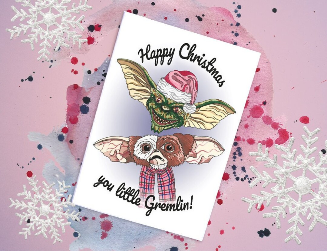 Gremlins Handmade Christmas Card - Etsy