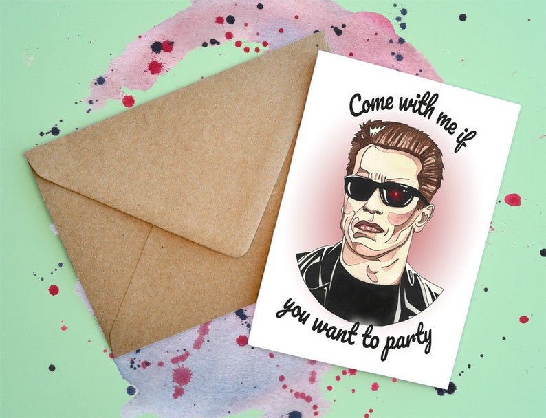 Terminator Handmade Card - Etsy