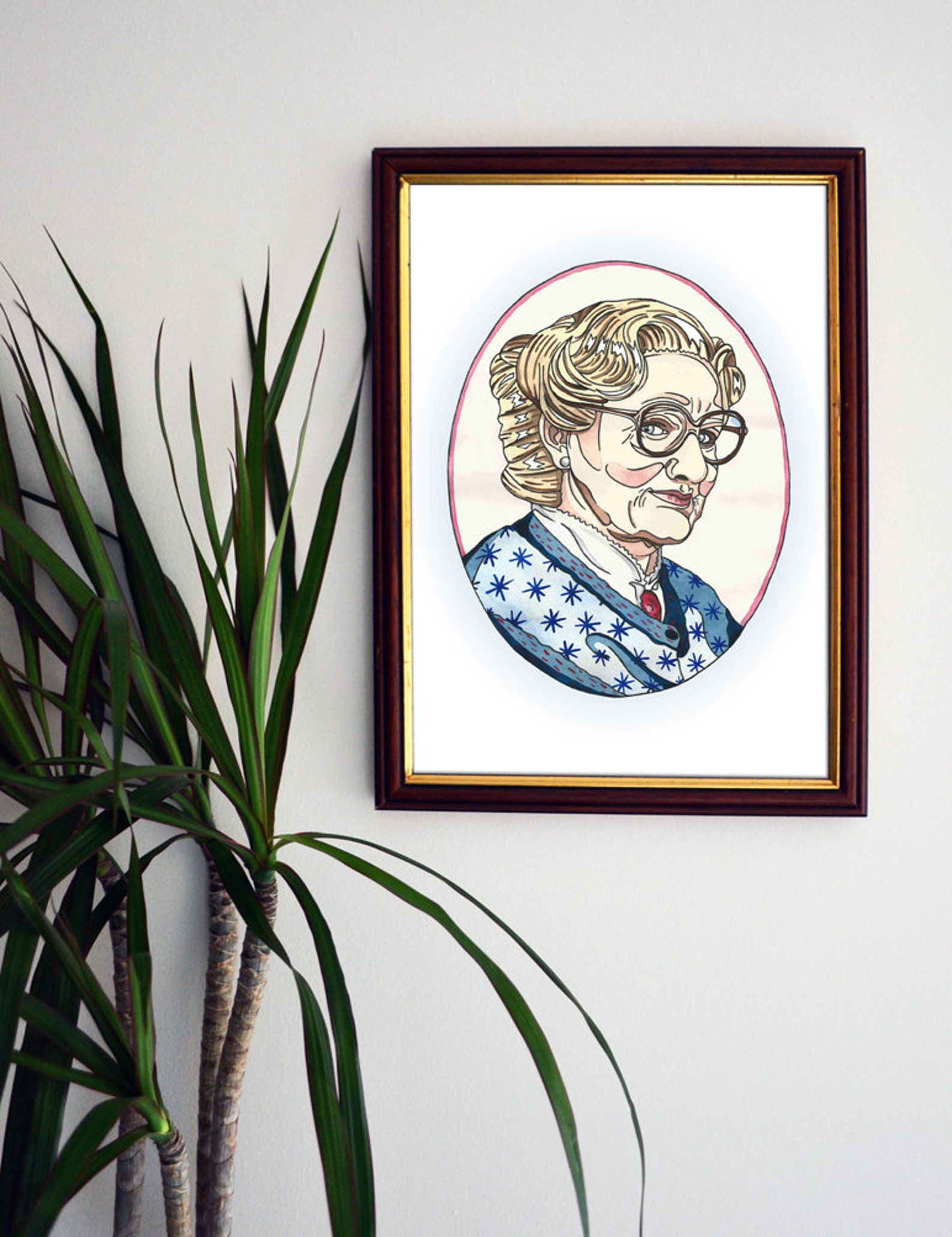 Mrs. Doubtfire Watercolour Print - Etsy