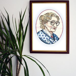 Mrs. Doubtfire Watercolour Print - Etsy