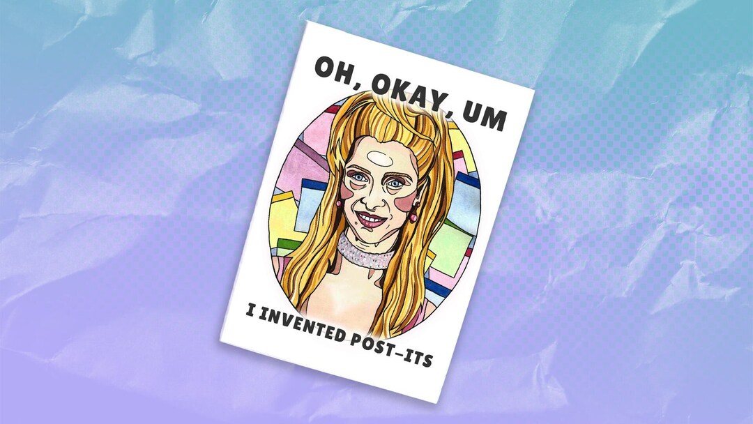 Romy and Michele Post-its Handmade Card - Etsy UK