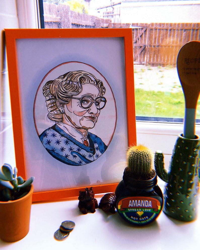 Mrs. Doubtfire Watercolour Print - Etsy