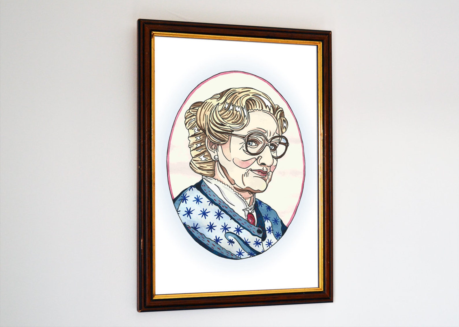 Mrs. Doubtfire Watercolour Print - Etsy