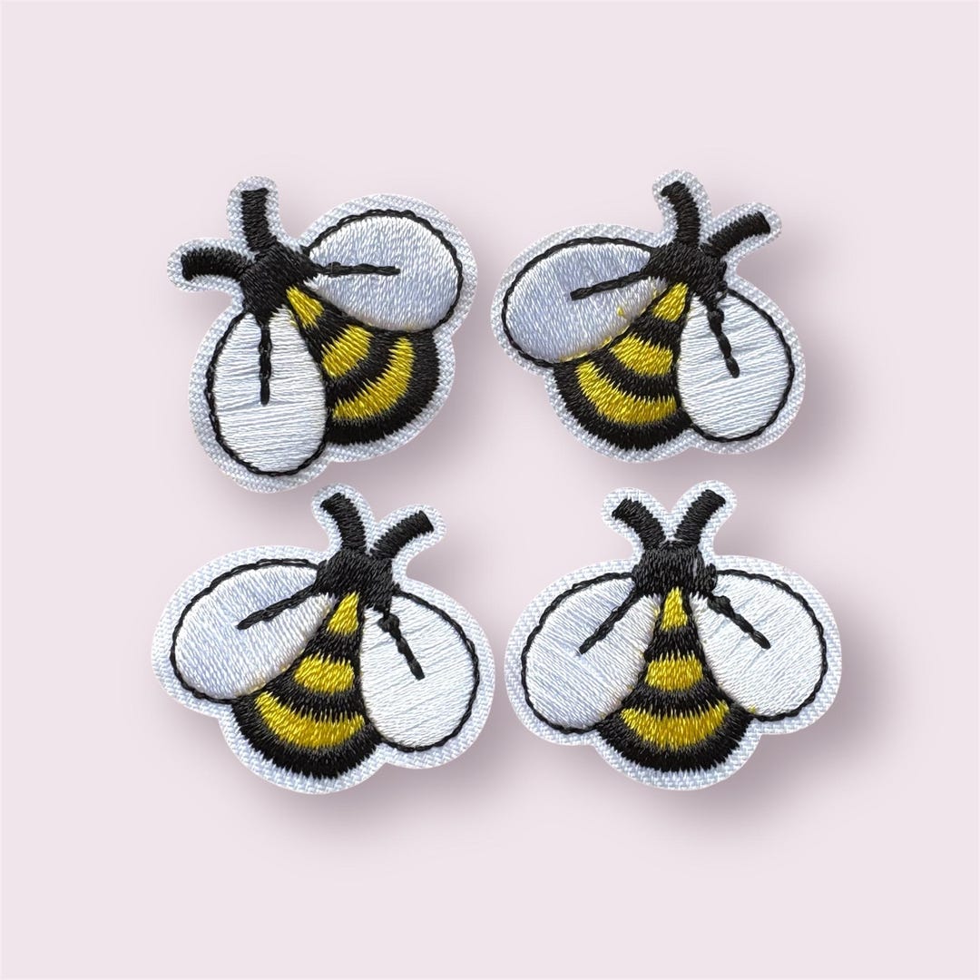 Bee Iron on Patches, Embroidered Bee Patches, Iron on Animal Patches ...