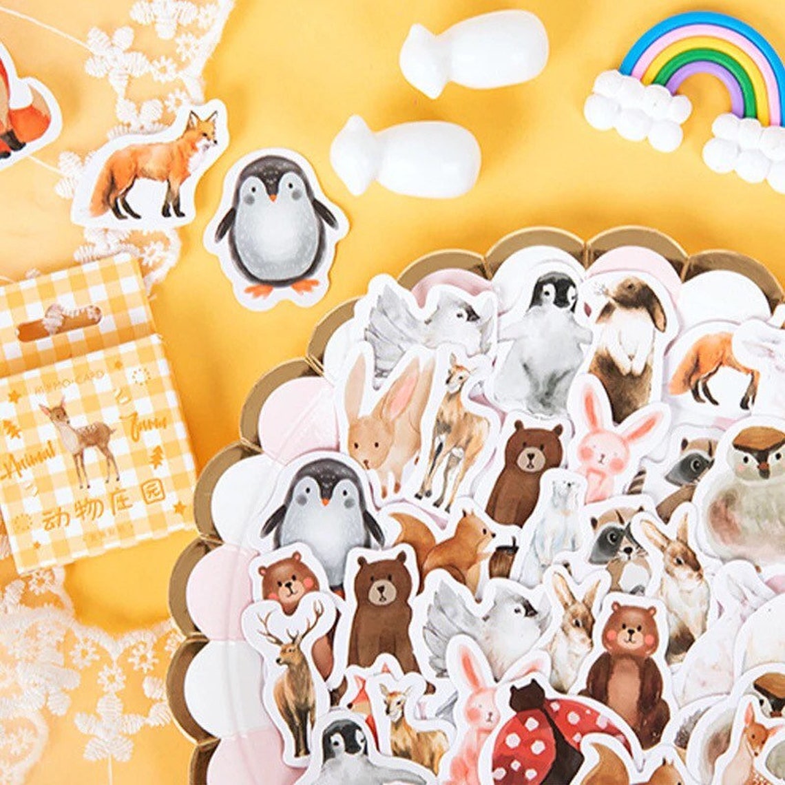 Animal Stickers Paper Craft Stickers Scrapbook Stickers - Etsy UK