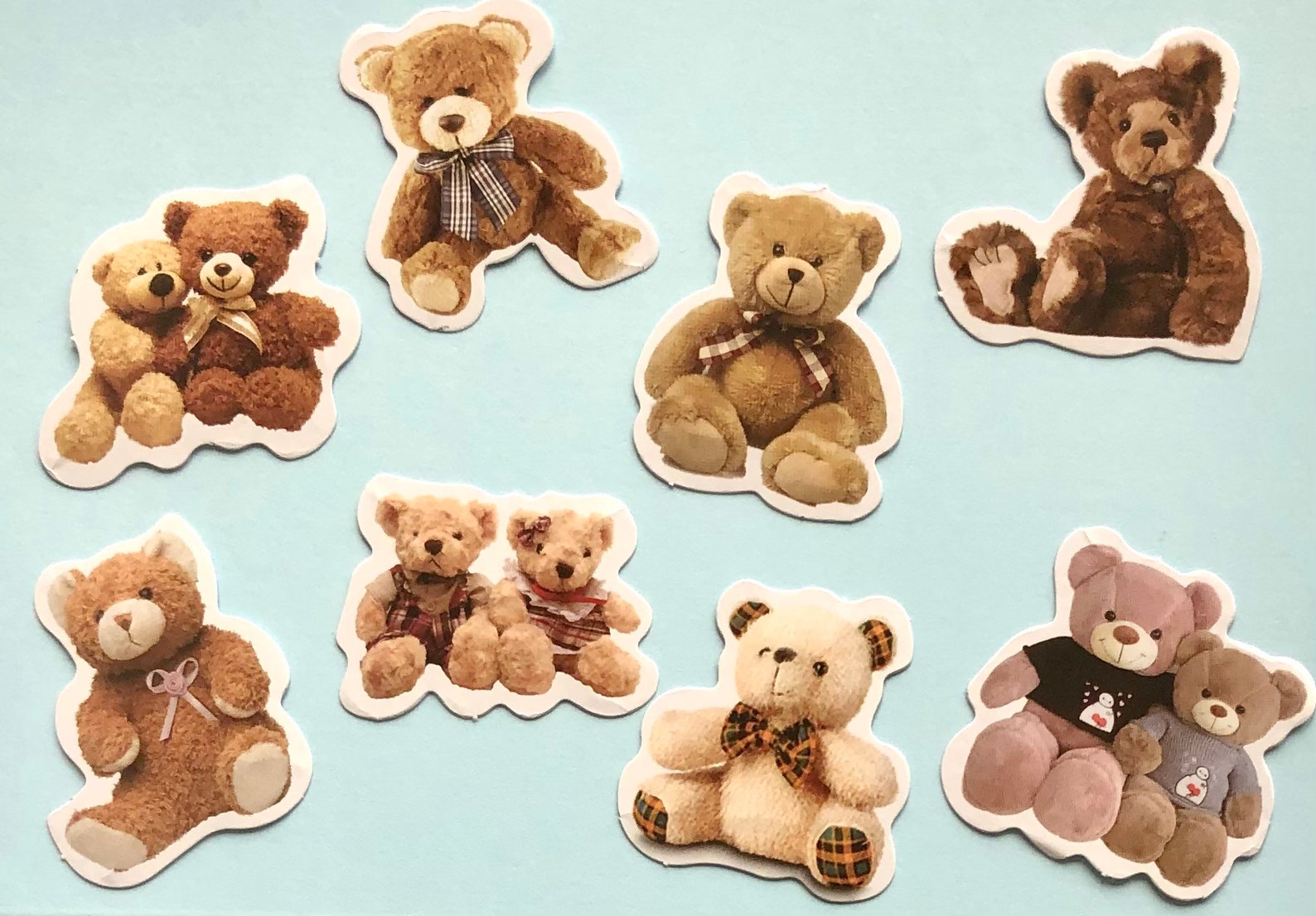 Teddy bear stickers paper craft stickers scrapbook stickers | Etsy