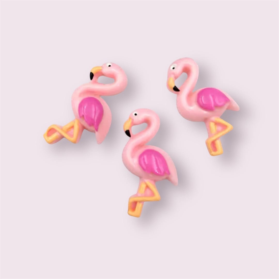 Flamingo Resin Cabochons, Animal Craft Embellishments, Resin Flat Back ...