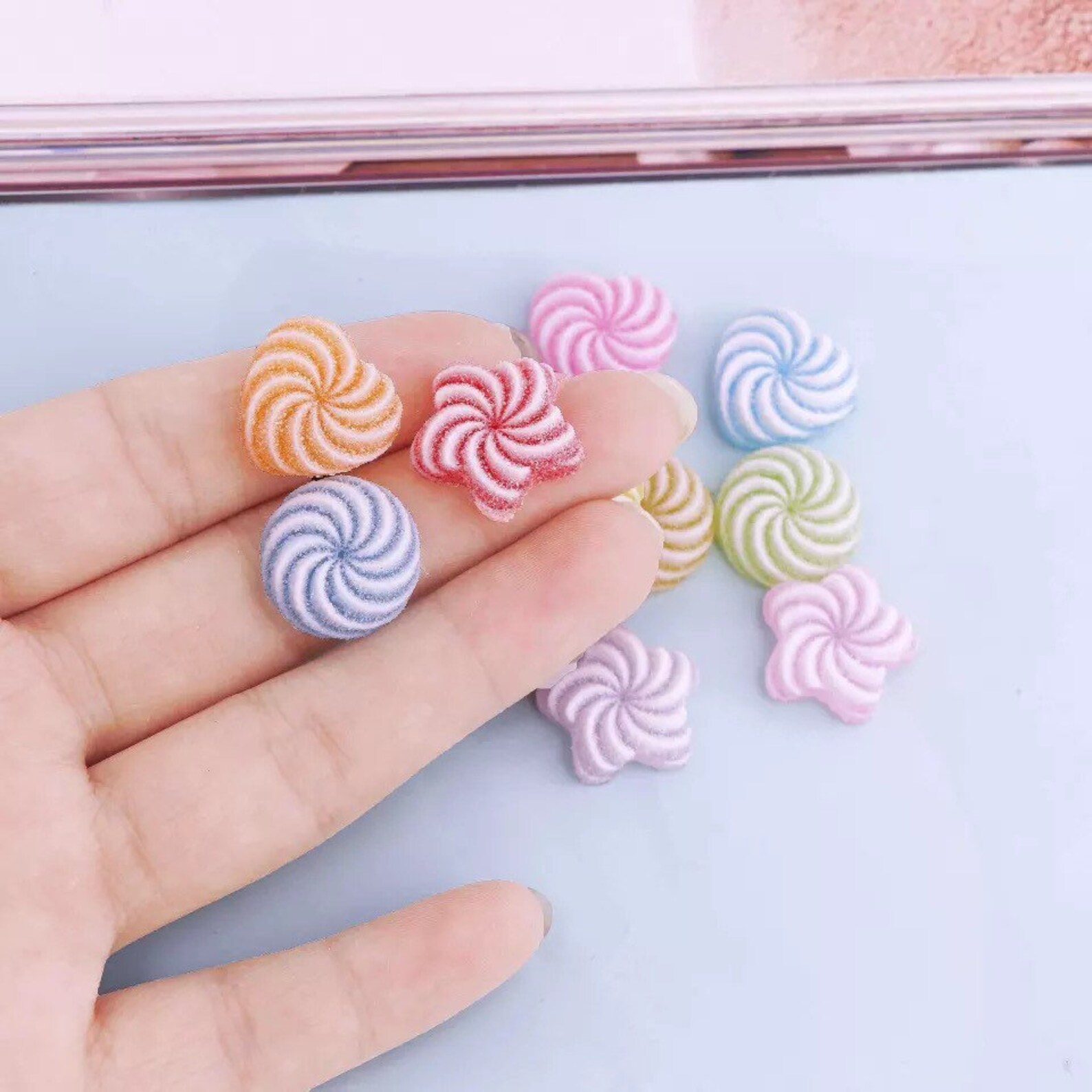 Sweets resin embellishments 16mm candy cabochons flat back | Etsy
