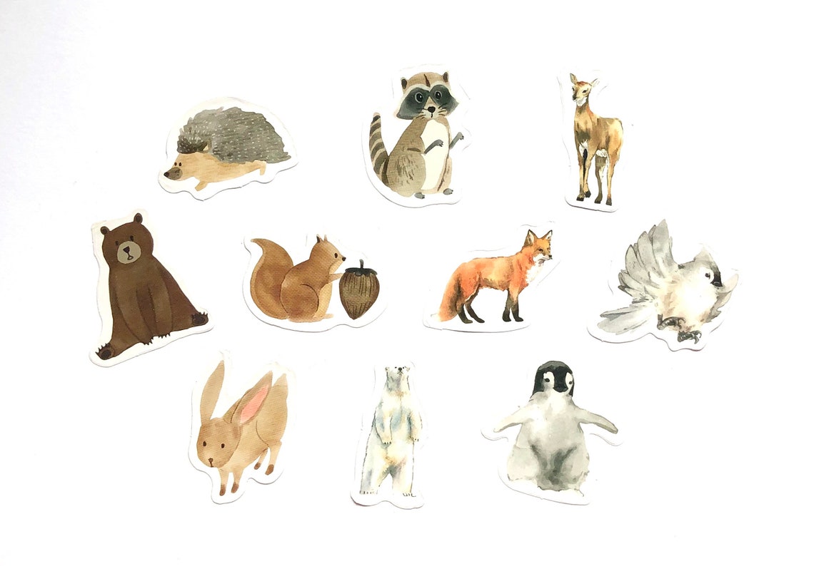 Animal Stickers, Paper Craft Stickers, Scrapbook Stickers, Sticker ...