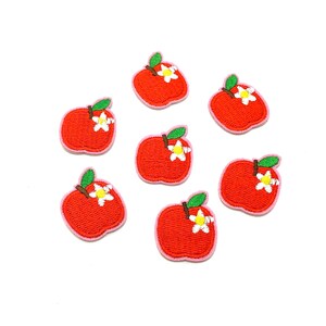 Apple Embroidered Patch, Iron on Fruit Patches, 32mm Appliqué Apple ...