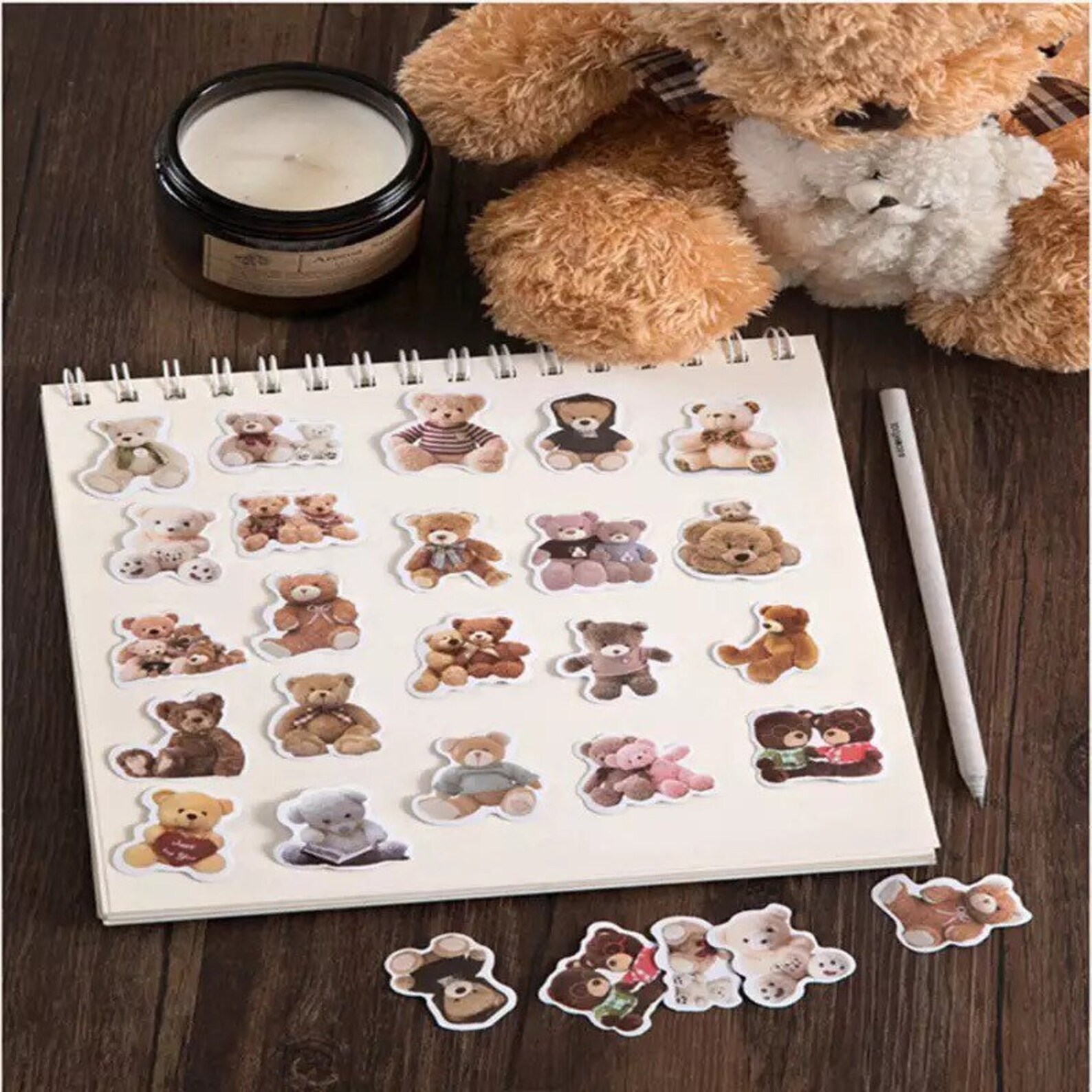 Teddy Bear Stickers Paper Craft Stickers Scrapbook Stickers - Etsy UK