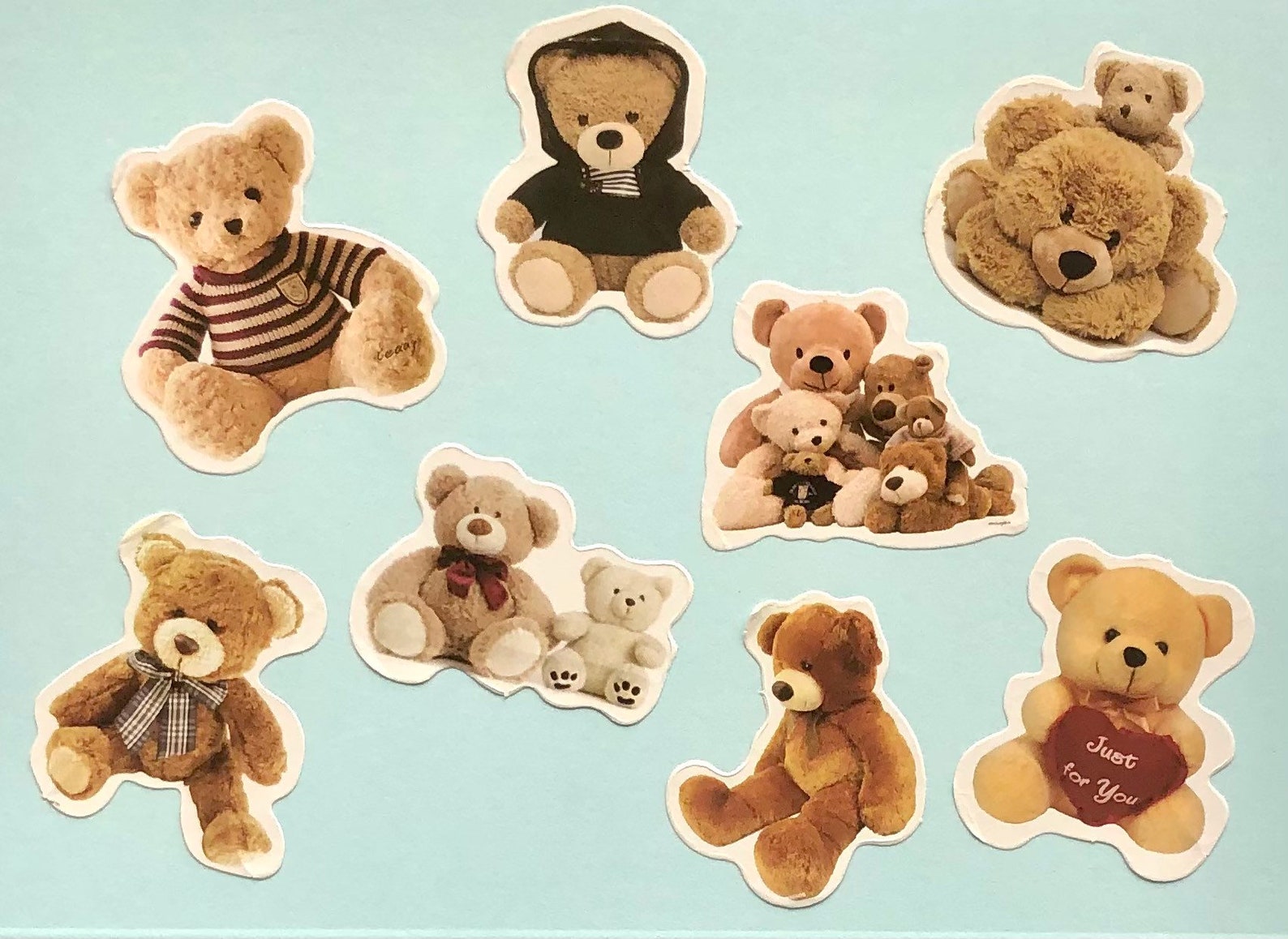 Teddy Bear Stickers Paper Craft Stickers Scrapbook Stickers - Etsy UK