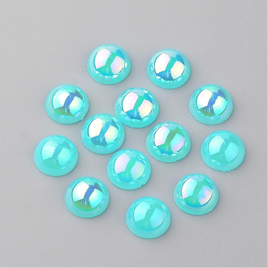 Blue Pearl Effect Resin Cabochons, 8mm, Set of 30 - Etsy
