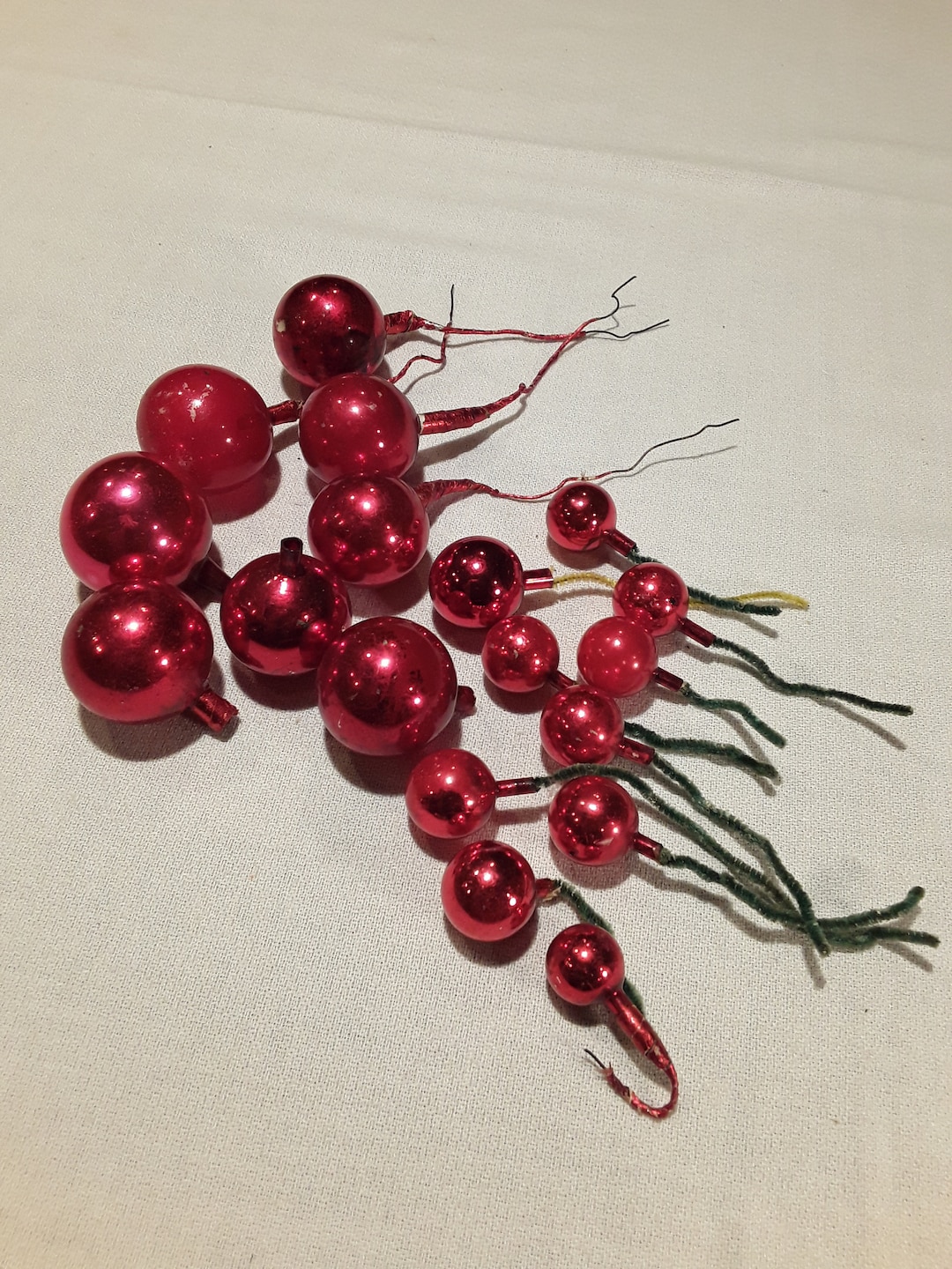 Vintage Blown Glass Red Ball Picks, Craft Supplies (18 Pieces) - Etsy
