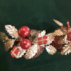 Satin Mesh Wrapped Orange Styro Christmas Ornaments, With Dresden Style ...